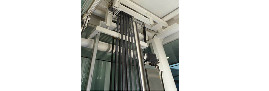 QIBR angular contact ball bearings are used on the traction sheave of ...